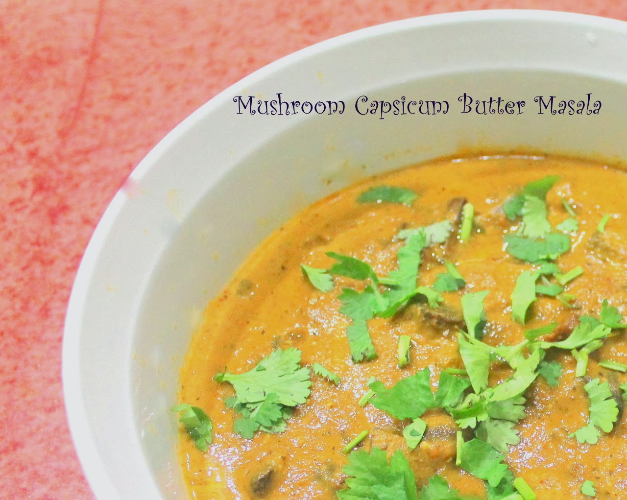 VineelaSiva: Mushroom Capsicum Butter Masala