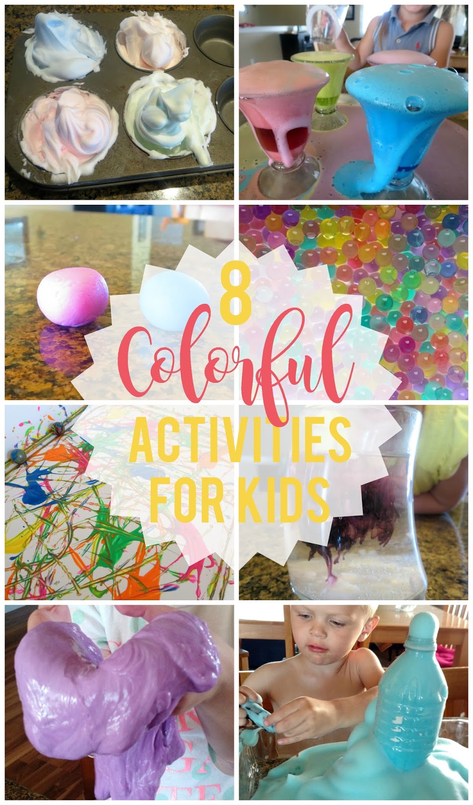 8 Colorful Hands On Activities for Kids - Sunshine and Munchkins