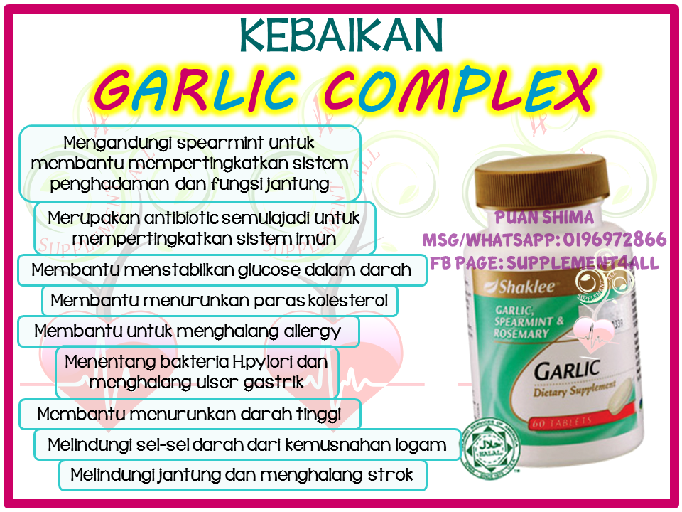 Khasiat Garlic Complex Shaklee – Supplement Bawang Putih – Celoteh Ummi