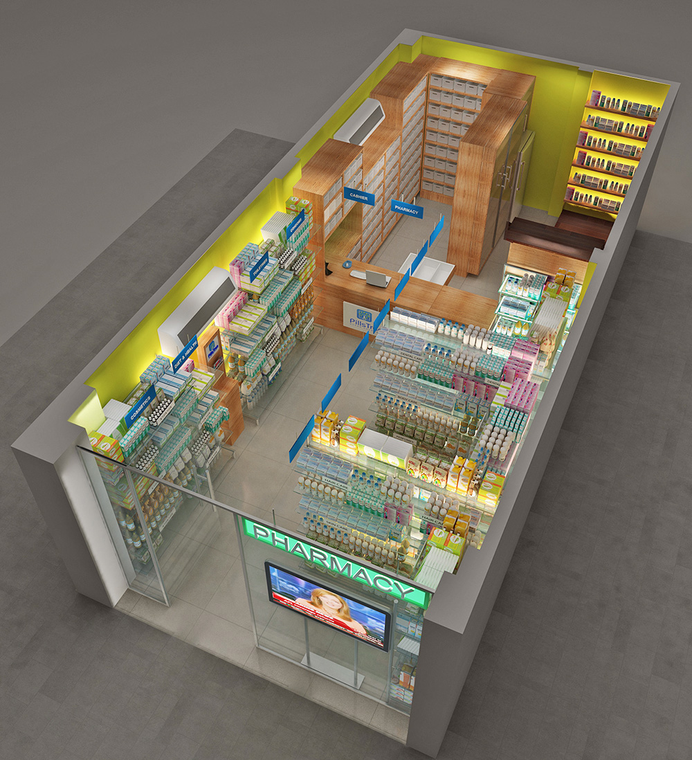 3D Visualization : Pharmacy Store