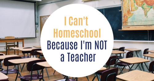 The Unlikely Homeschool: I Can't Homeschool Because I'm Not a Teacher