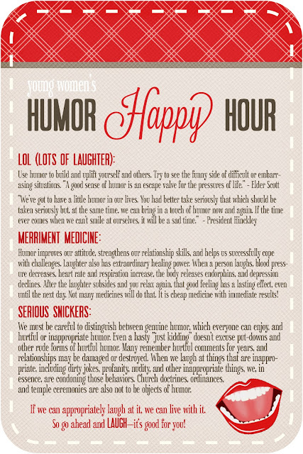 Life.Design. and the Pursuit of Craftiness: YW's Humor Happy Hour
