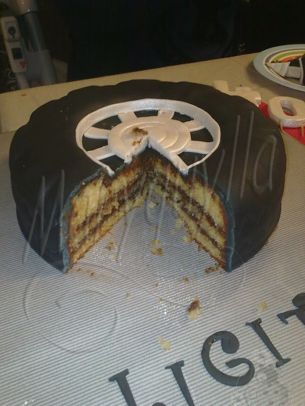 La manchega loca: TARTA RUEDA MOTO