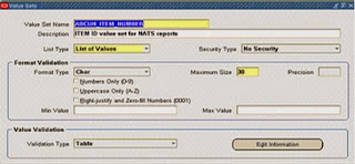 Oracle Applications: Oracle Value Sets