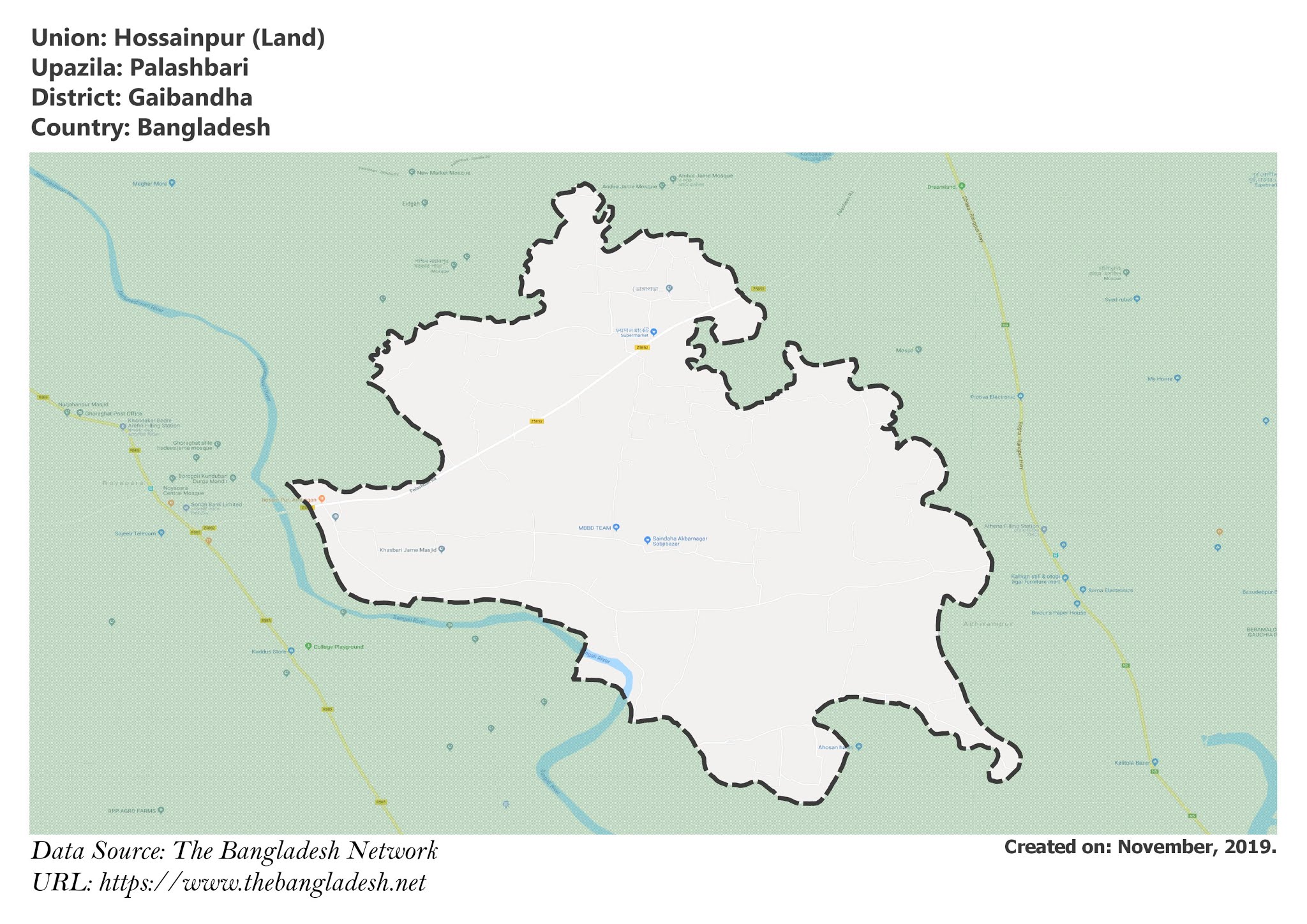 Hossainpur Union, Gaibandha
