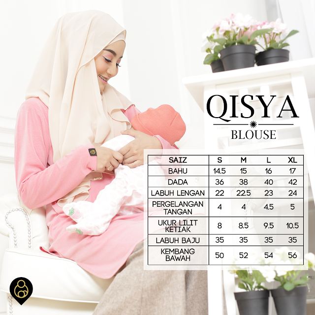 QISYA CHART SIZE - Baju Maternity dan Baju Menyusu Muslimah - Dida MOMS