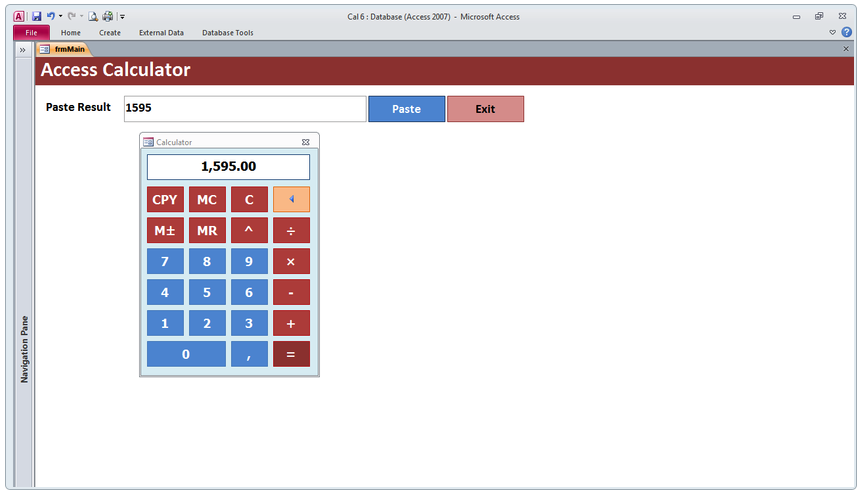 Easy Calculator for MS Access - Learn Microsoft Access