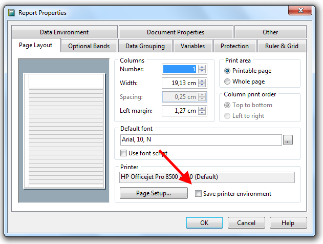 Foxpro 2.6 printing settings - resbowl
