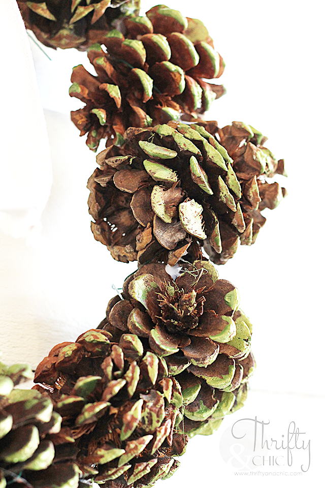 DIY Winter Pine Cone Wreath Tutorial