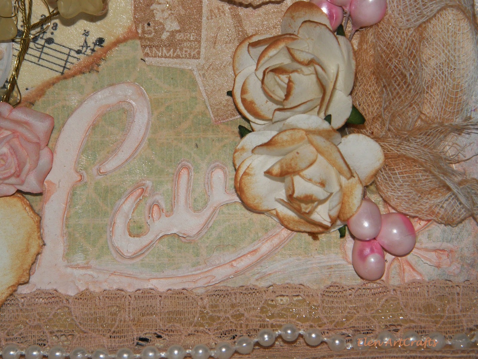 Elen ArtCrafts: Κρεμαστό μεταλλικό κάδρο/Altered metal hanging frame