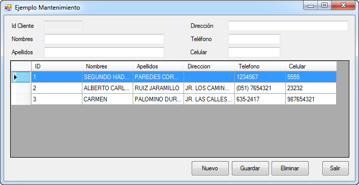 ADO.Net - Insertar, actualizar y eliminar datos utilizando Sql Server 2008