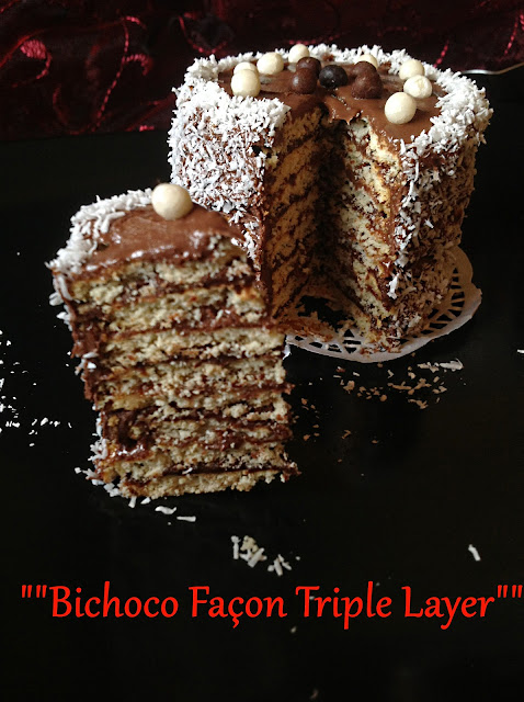 Selma Kitchen: Bichoco facon layer cake au nutella.recette de bichoco