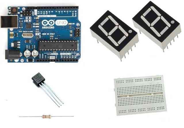 Arduino Ile 7 Segment Display Termometre Uygulaması Dijital