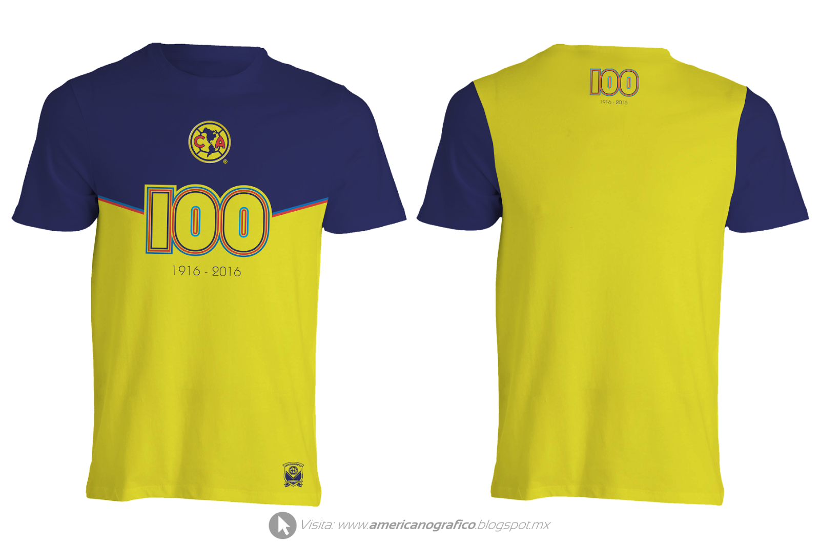 AMERICAnografico: Playeras Club América • 100 Años del Club América