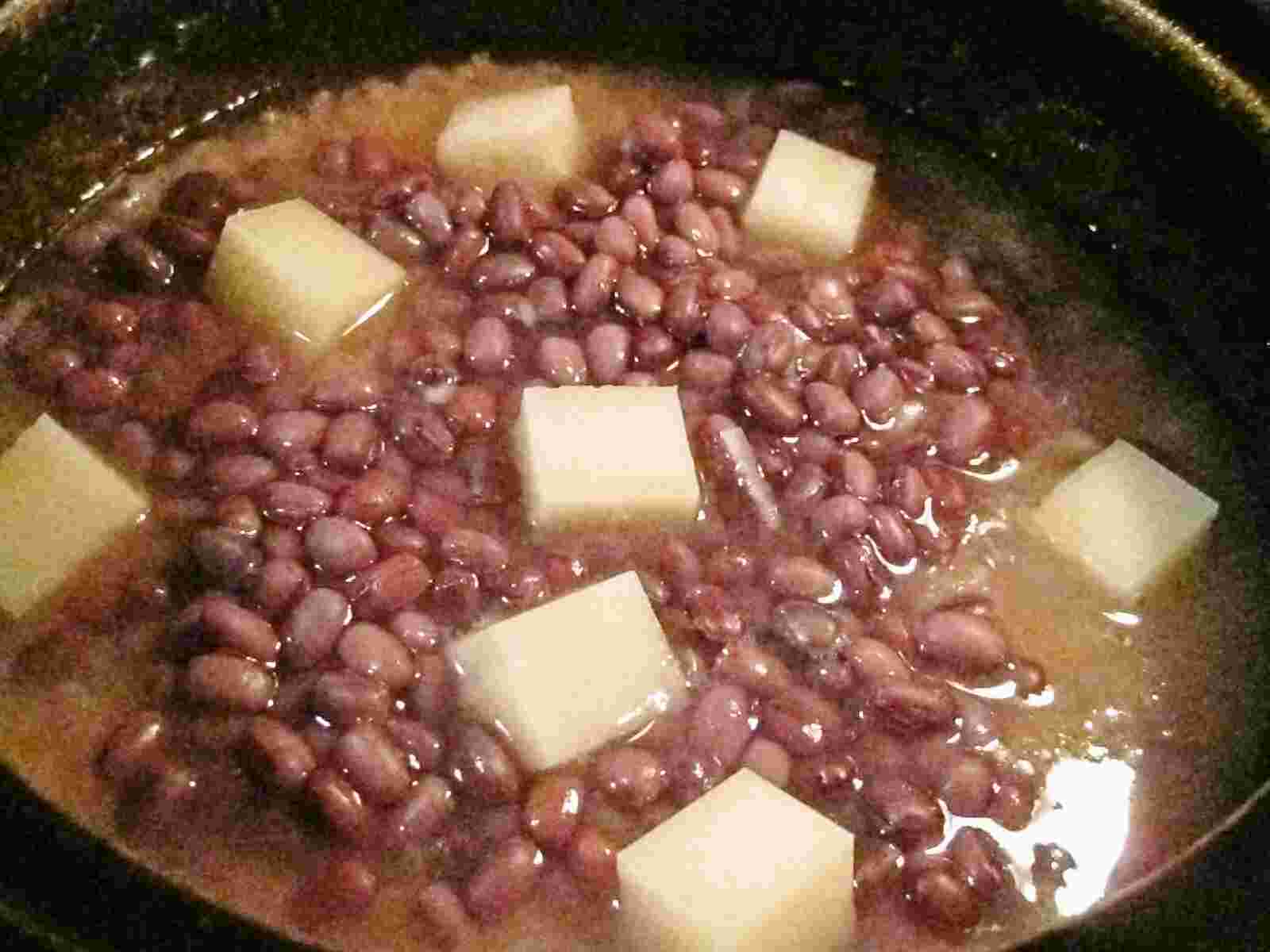 Recipes for Tom: Azukigayu / rice porridge with azuki beans