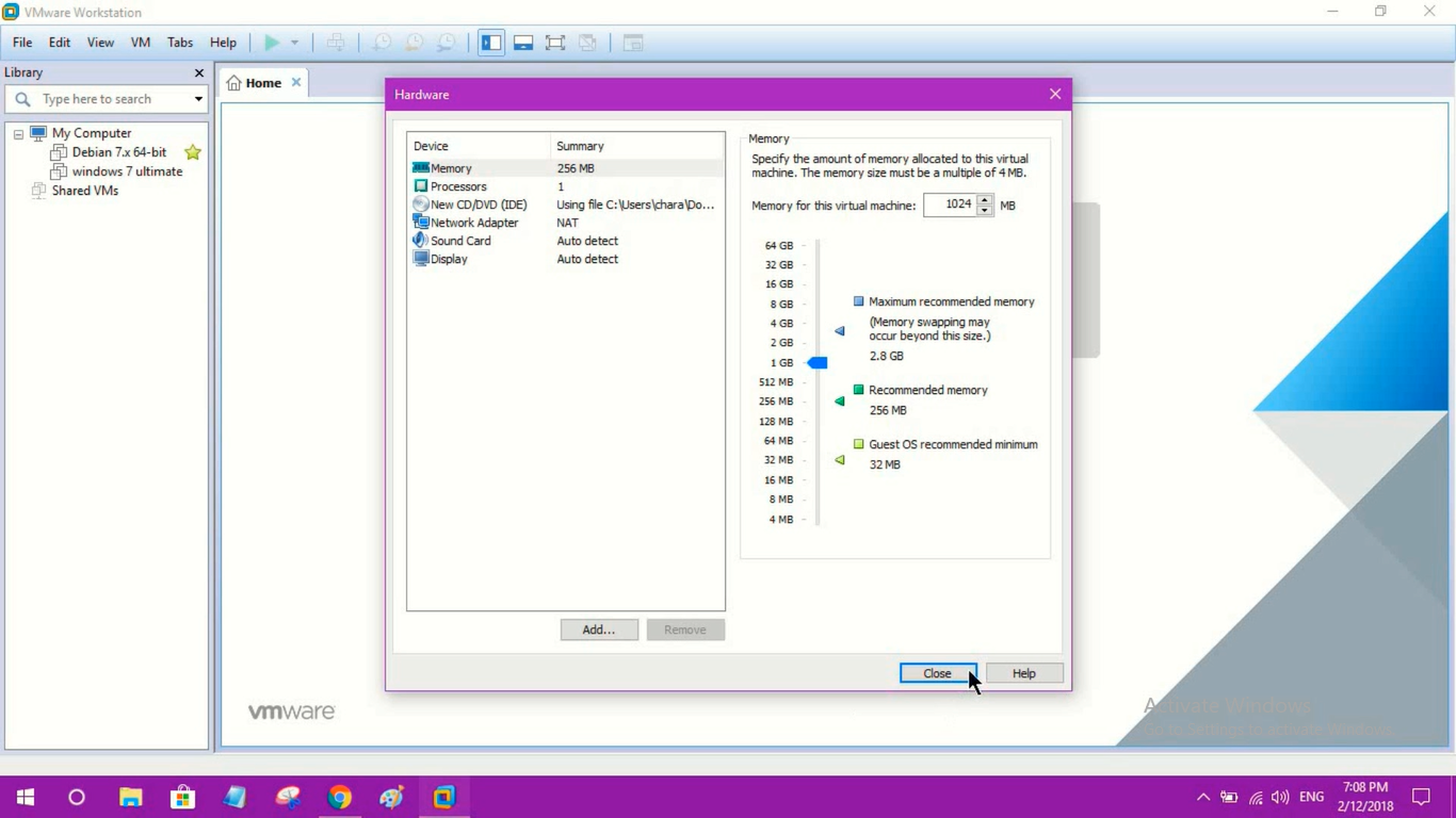 9 finally click on run button the vmware start to