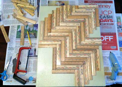 Jackie Sullivan : Sketch Blog: Wall Art with Vintage Rulers
