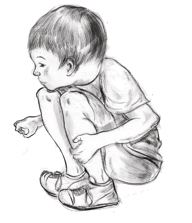 Jed Alexander: Crouching figure