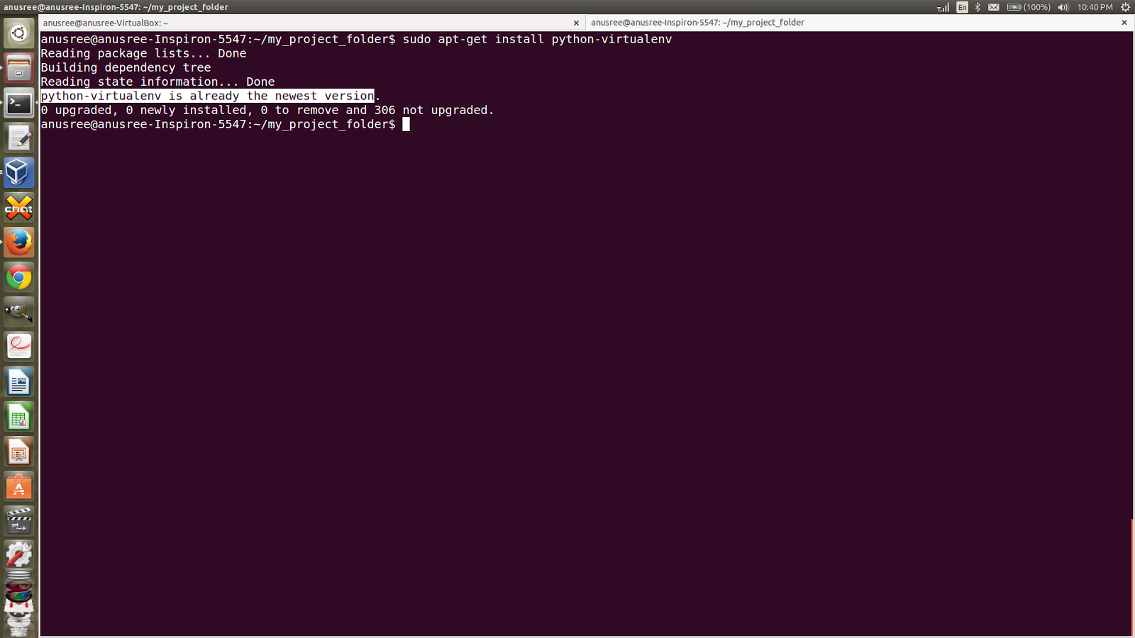 Anusree Python How To Install And Activate Virtualenv