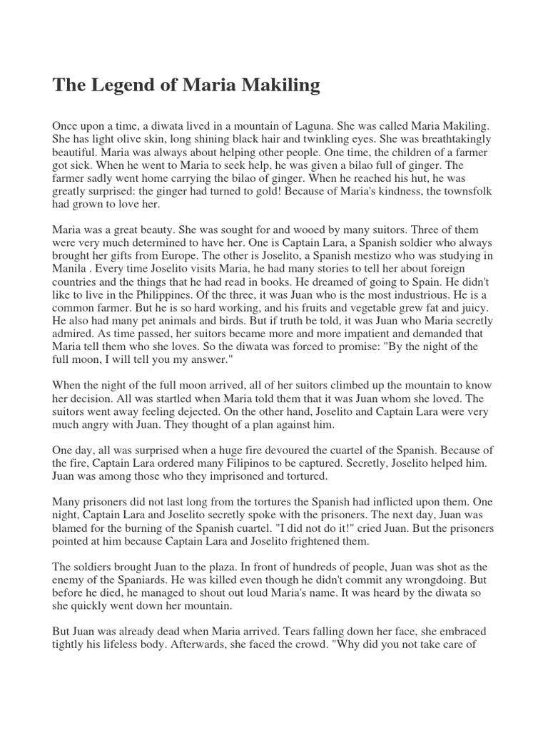 maria makiling story - philippin news collections