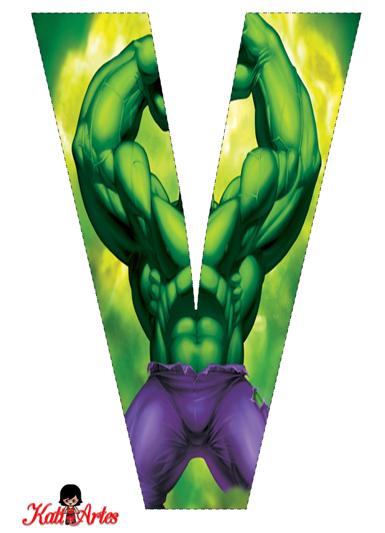 Alfabeto Gratis de Hulk. - Oh my Alfabetos!