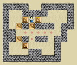 Sokoban: Sokoban lessons - Six boxes (with rooms)