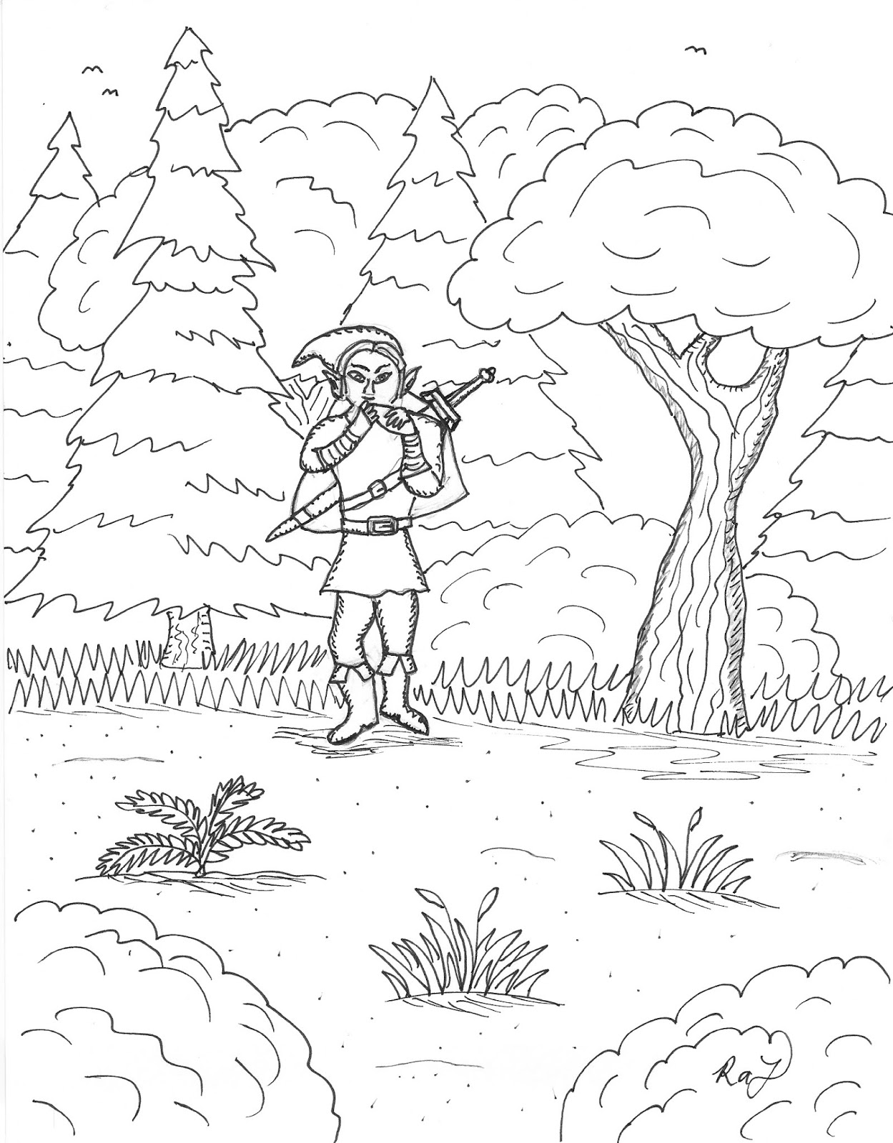 Robin's Great Coloring Pages: Inspired by Link from The Legend of Zelda ...
