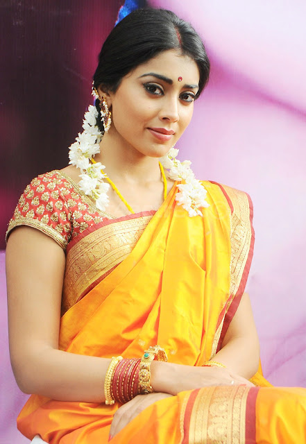 Shriya Saran Latest Pictures Yellow Saree - Hot 4 Actress