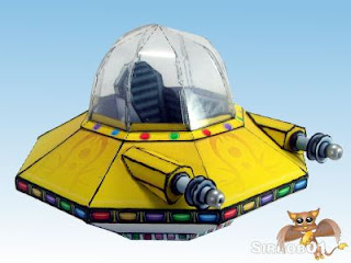 Retro UFO Papercraft