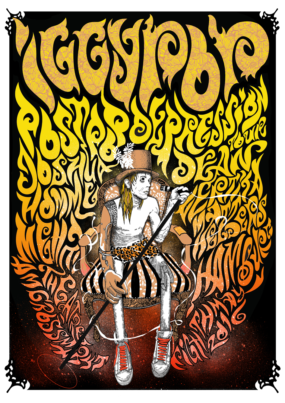 INSIDE THE ROCK POSTER FRAME BLOG: Iggy Pop Hamburg Poster by Jemma Treweek