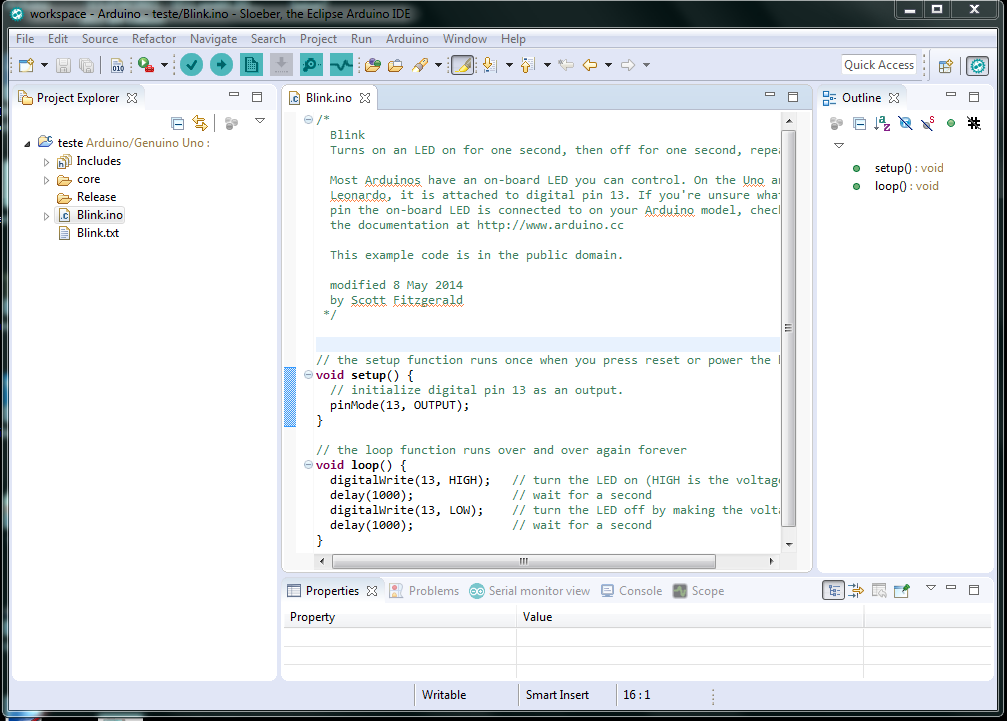 Arduino Eclipse IDE - Eletrônica em Casa