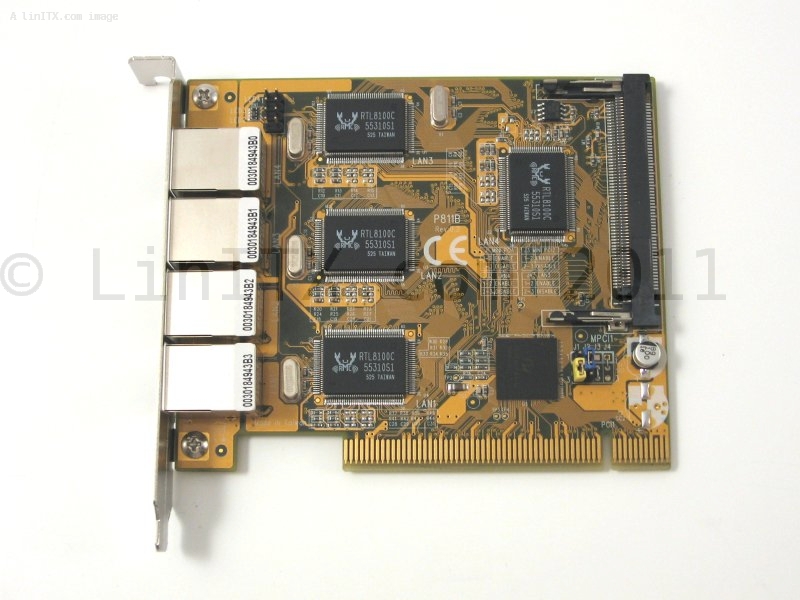 Quad-Port Realtek RTL8100C 10/100 Ethernet PCI Card