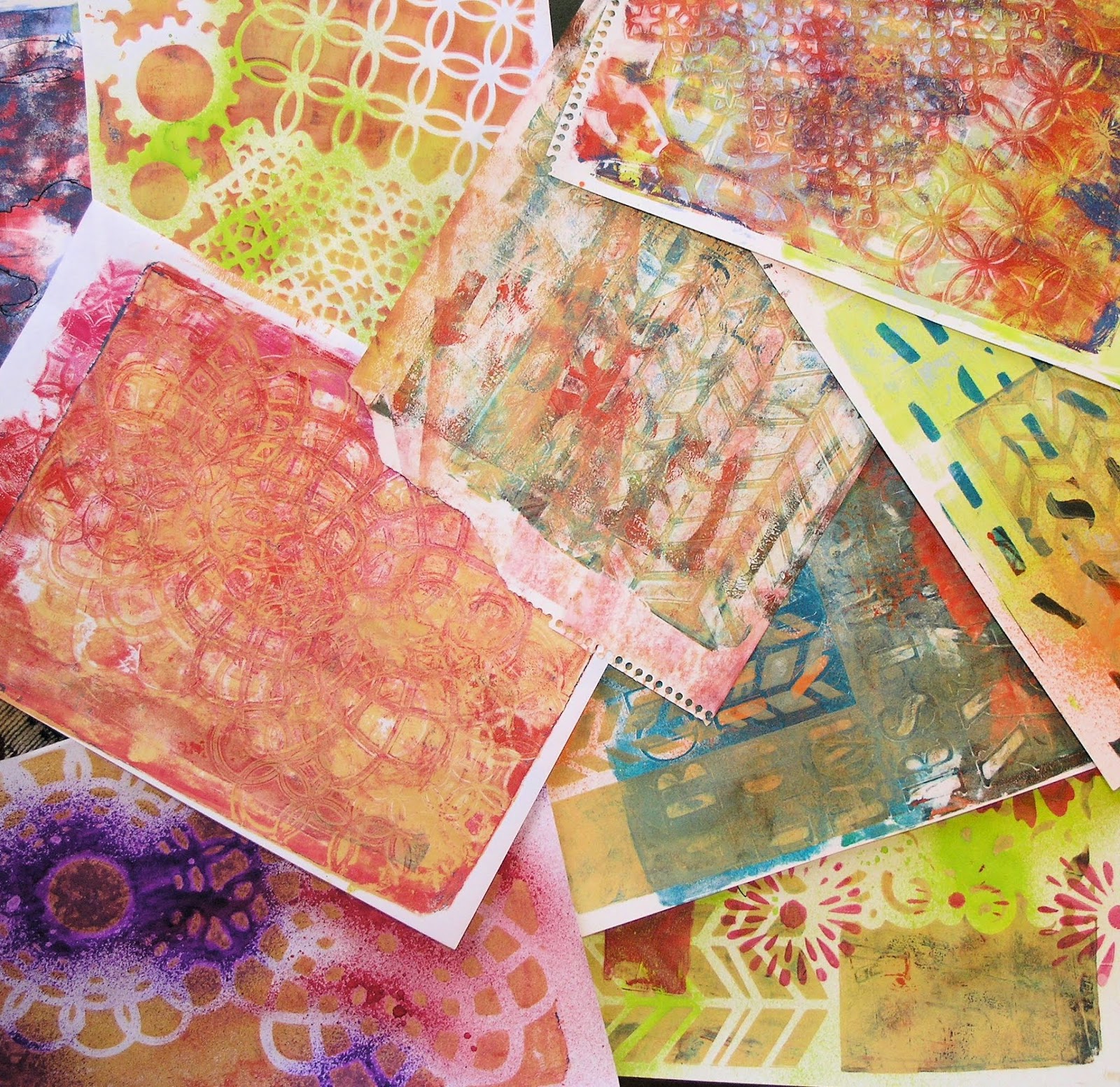 Jester Crafts: Gelli Plate Backgrounds