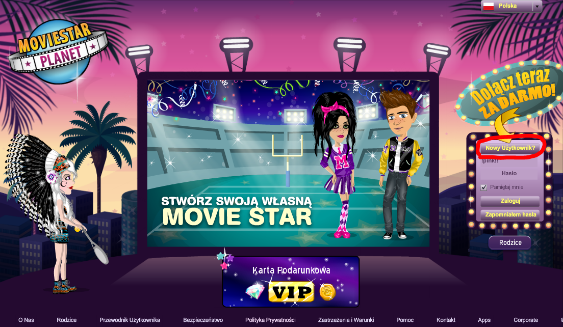 MSP: Jak stworzyć konto na Moviestarplanet