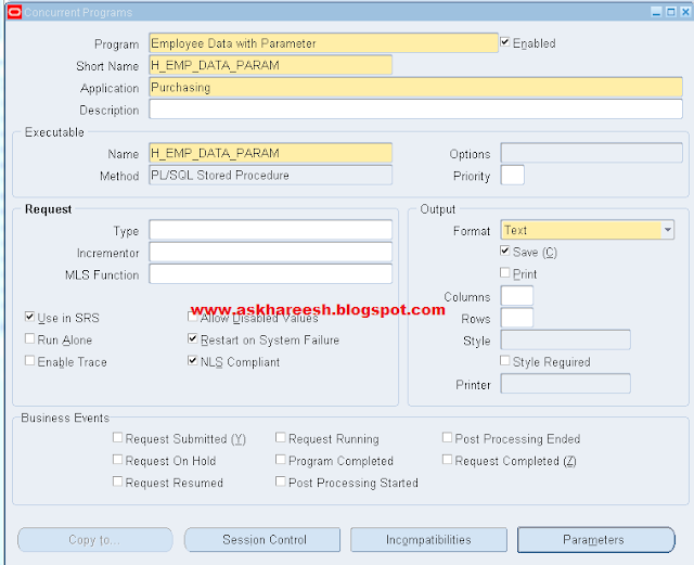 PL/SQL Stored Procedure registration with Parameters | AskHareesh Blog ...