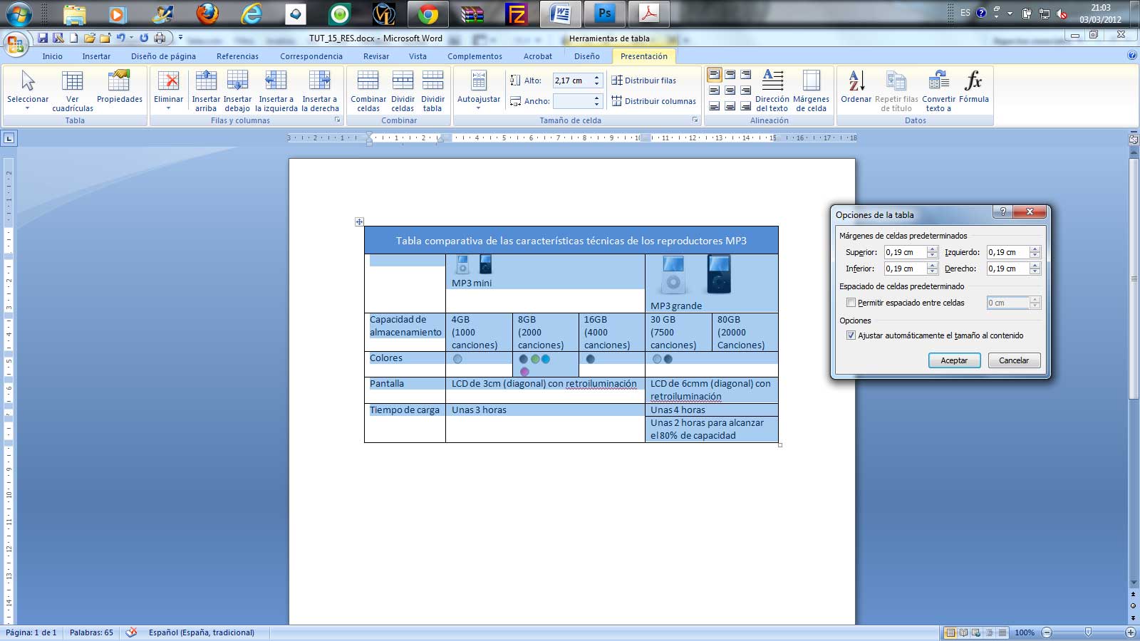 WORD: WORD_TUT_16_Ejercicio diseño de tablas