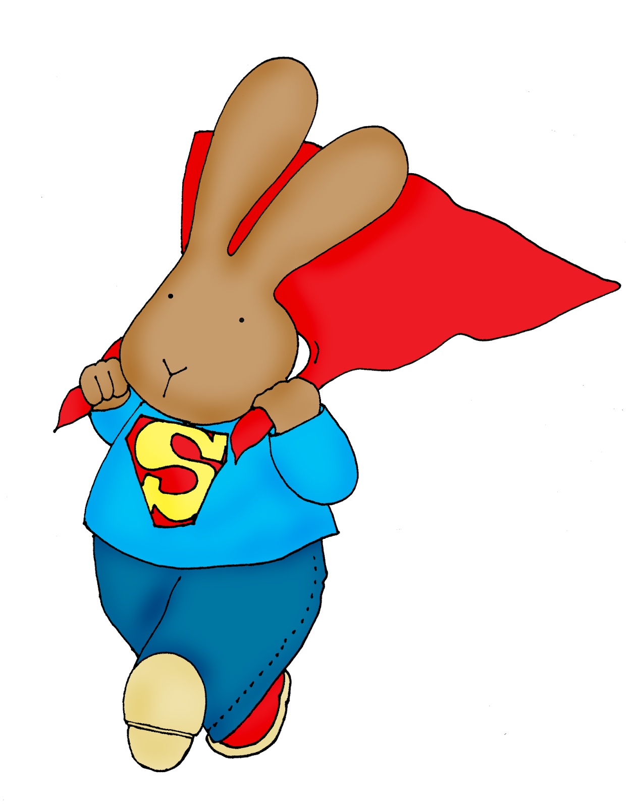 Free Dearie Dolls Digi Stamps: Super Bunny Boy