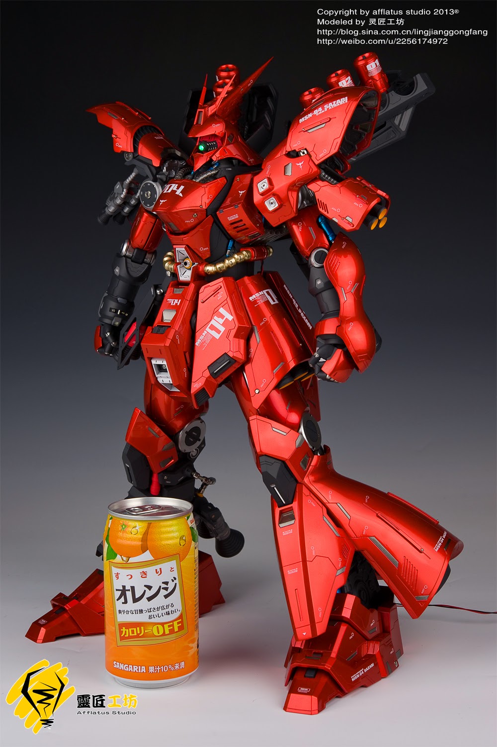 GUNDAM GUY: NeoGrade 1/60 MSN-04 Sazabi - Painted Build w/ LED
