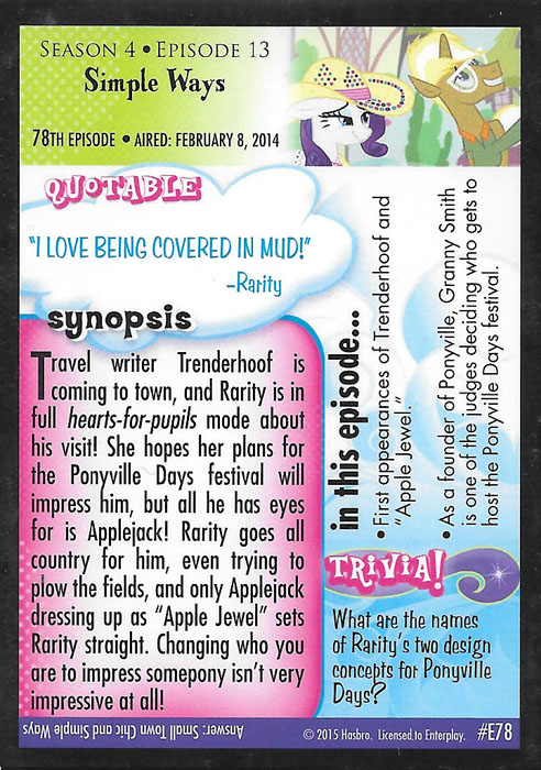 MLP Simple Ways Trading Cards | MLP Merch