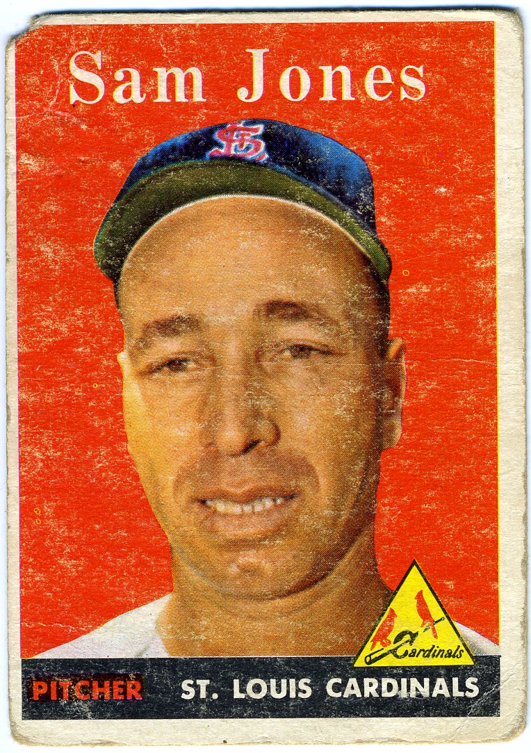 poor old baseball cards: 1958 Topps Sam Jones