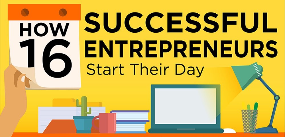 How 16 Successful Business Leaders Start Their Day - #Infographic