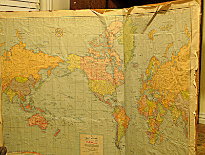 The Rosy Life: Painted Map DIY Tutorial