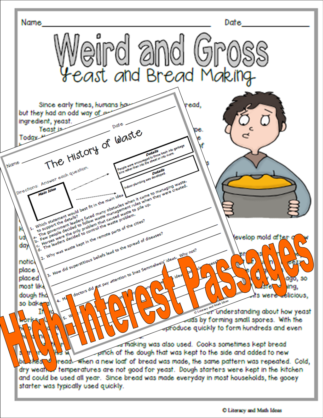 Literacy & Math Ideas: High-Interest Nonfiction Passages