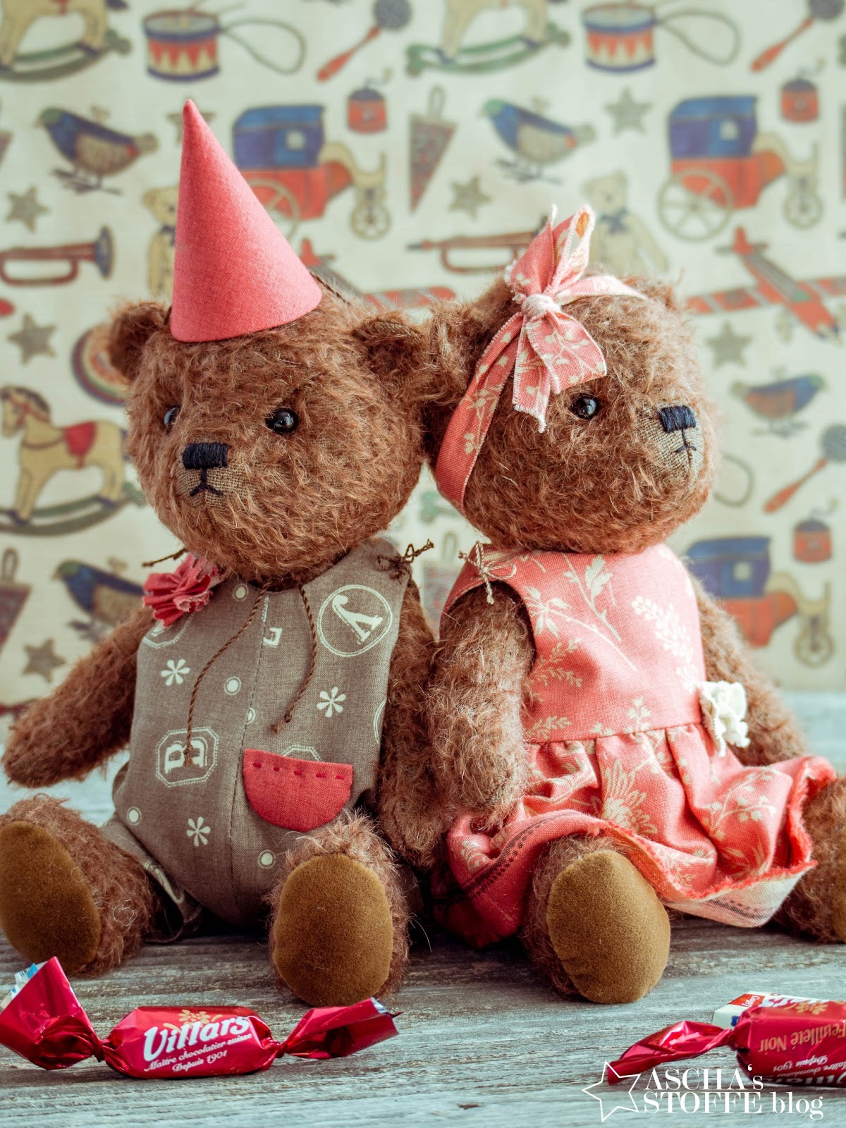 aschas stoffe: Teddys "Any & Ashley", die Süsses lieben!/ Teddys "Any ...