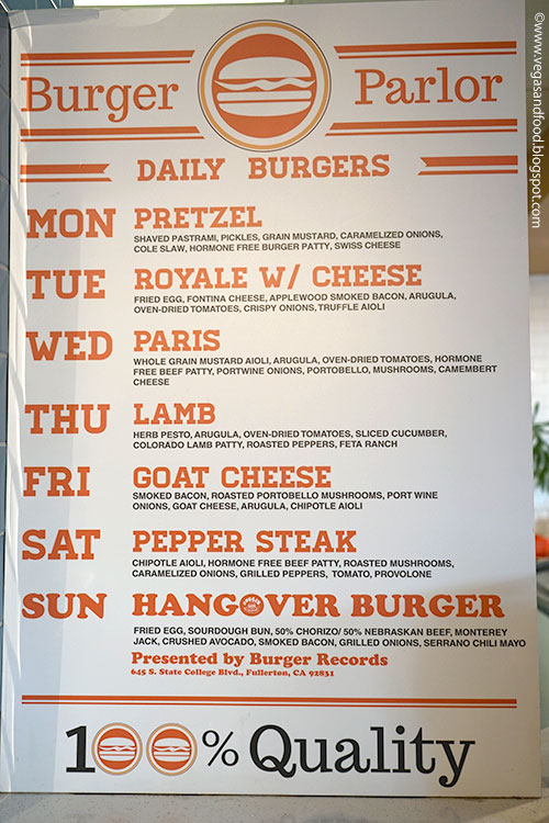 Burger Parlor - Fullerton - Vegas and Food