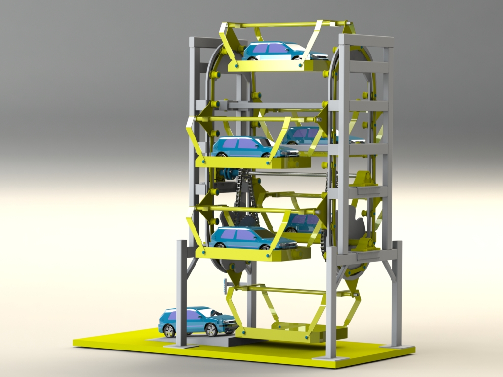 Vertical rotating parking system || Download free 3D models #100209