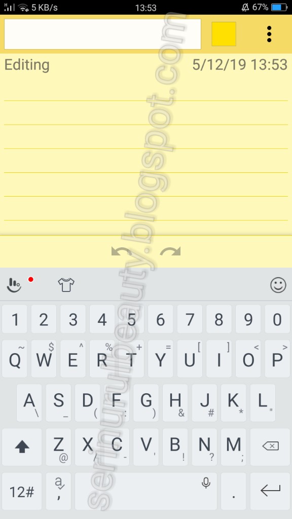 Healthy Nurul Beauty: Keyboard difference between Samsung and Oppo phone.