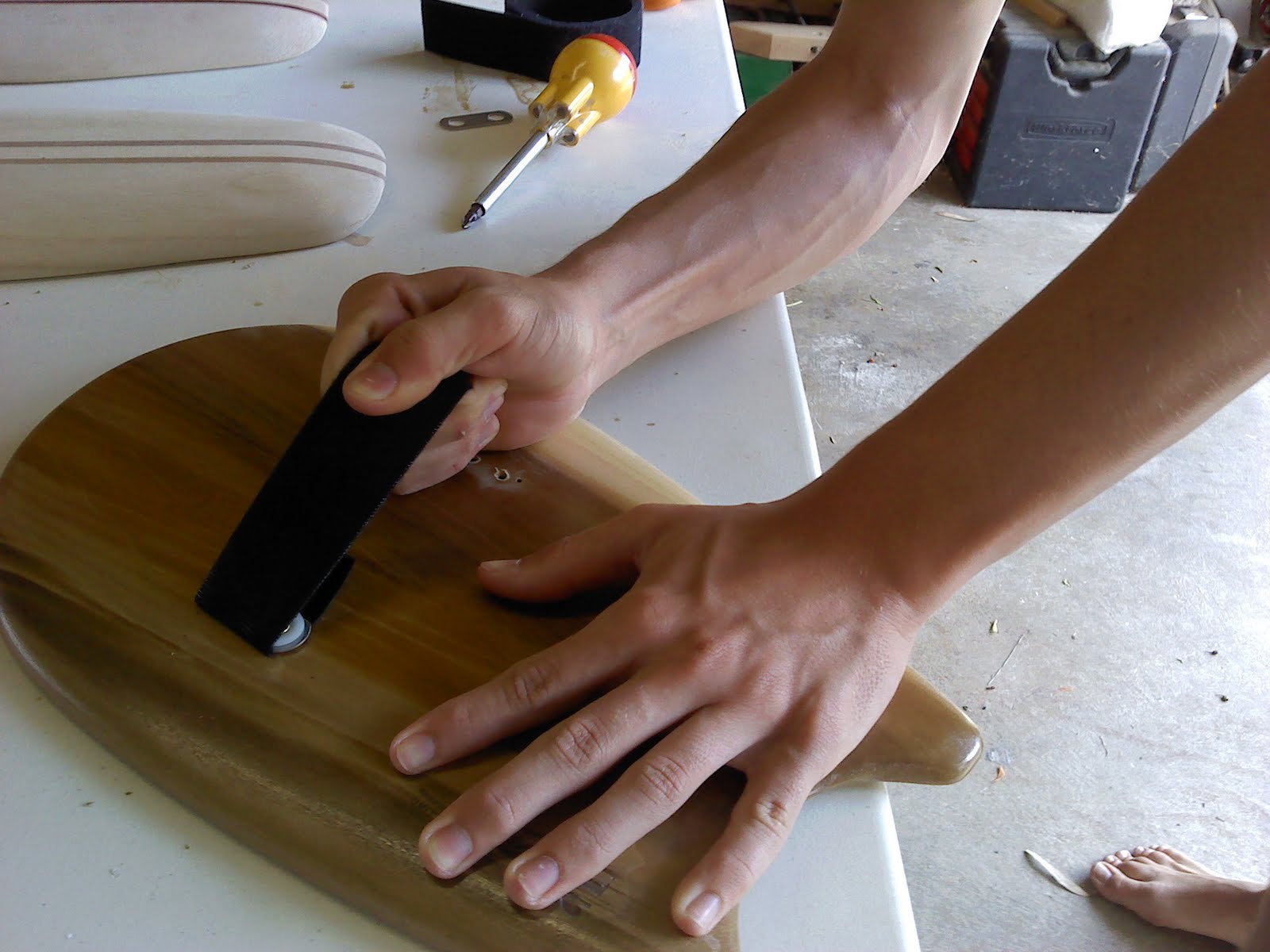 Lincoln Logs Surfing Company: Handplane Strap Upgrade!