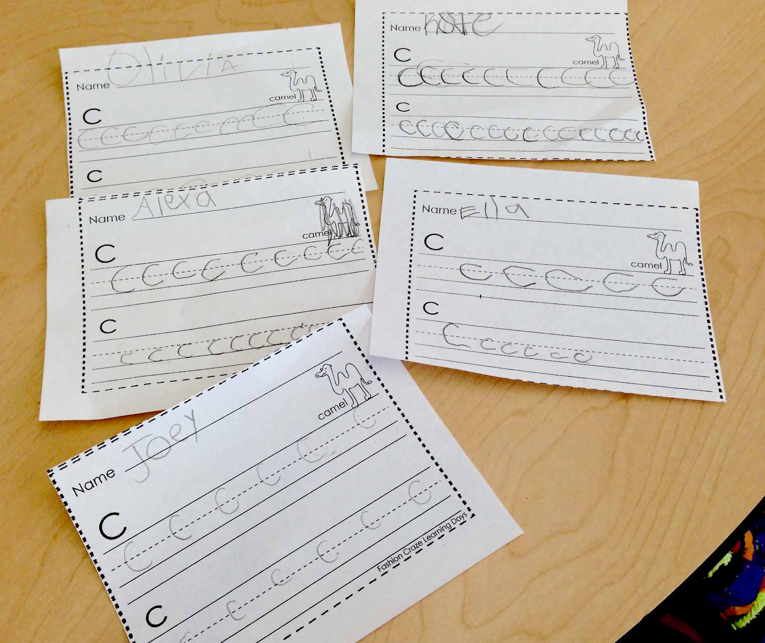 Kindergarten Handwriting Practice