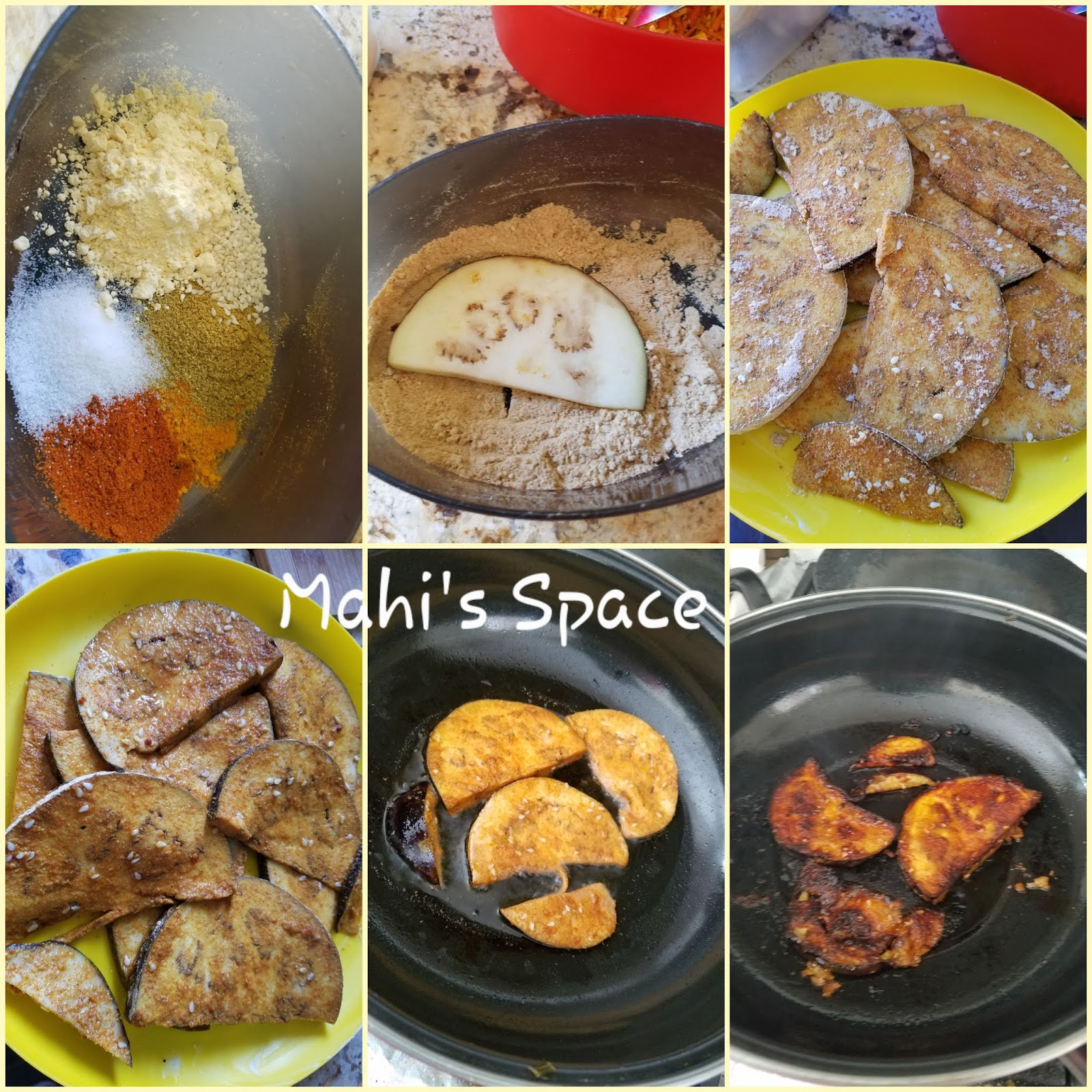 Brinjal fry / Eggplant fry ~ Mahi's Kitchen